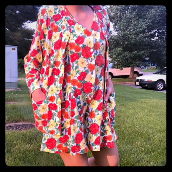 Vintage | Shorts | Vintage Romper Two Piece Set Short Nineties 9s ...